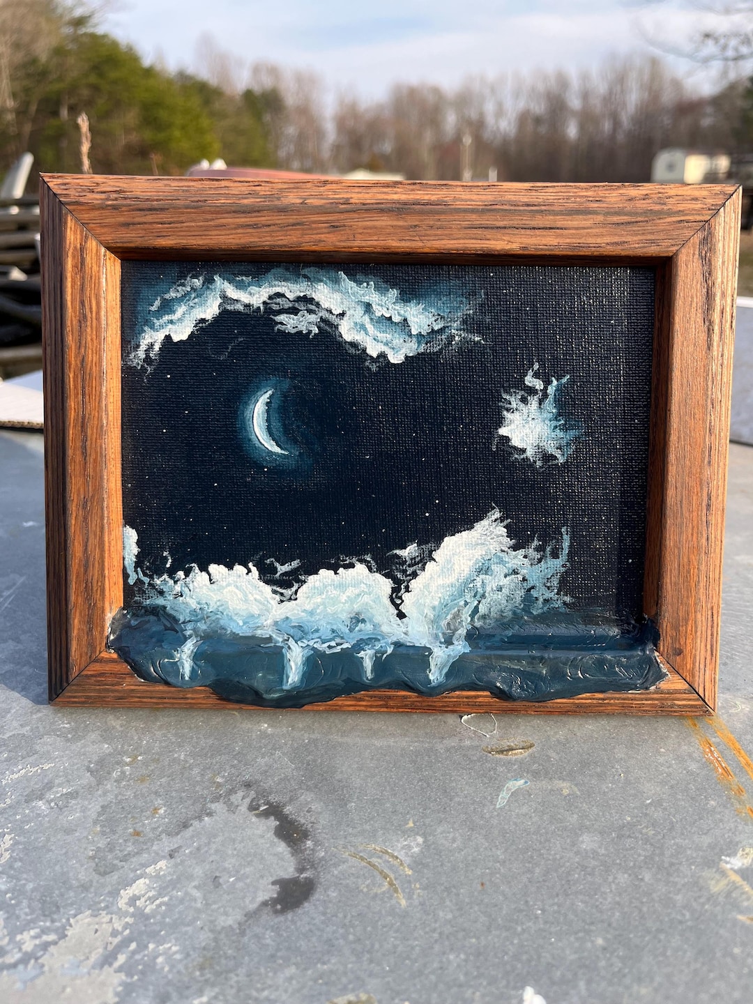 Melting Night Painting - Etsy