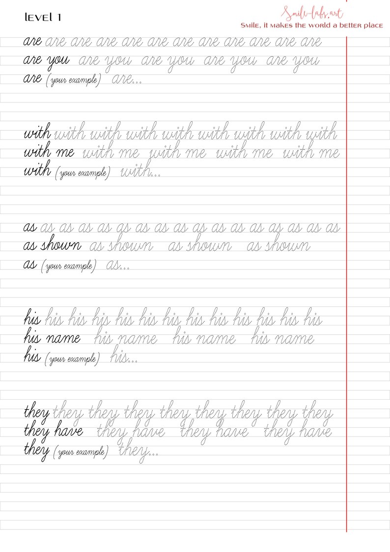 1000 Most Common English Words, Book 1 - Etsy