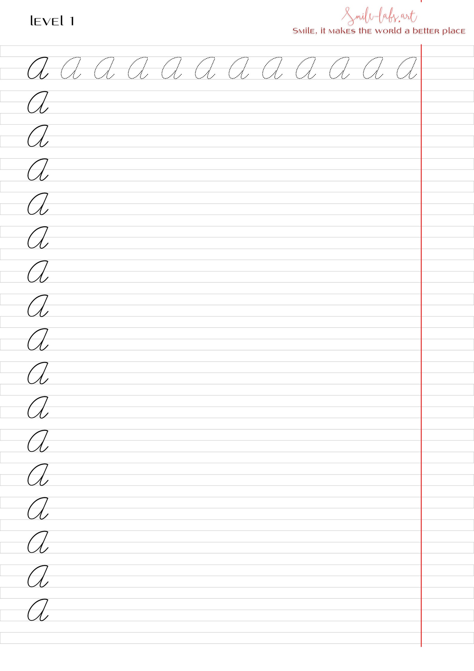 Cursive Handwriting Workbook, Uppercase & Lowercase Alphabet, Letter ...