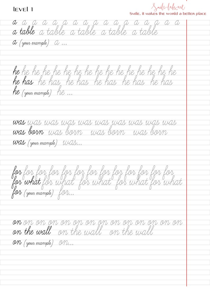 1000 Most Common English Words, Book 1 - Etsy