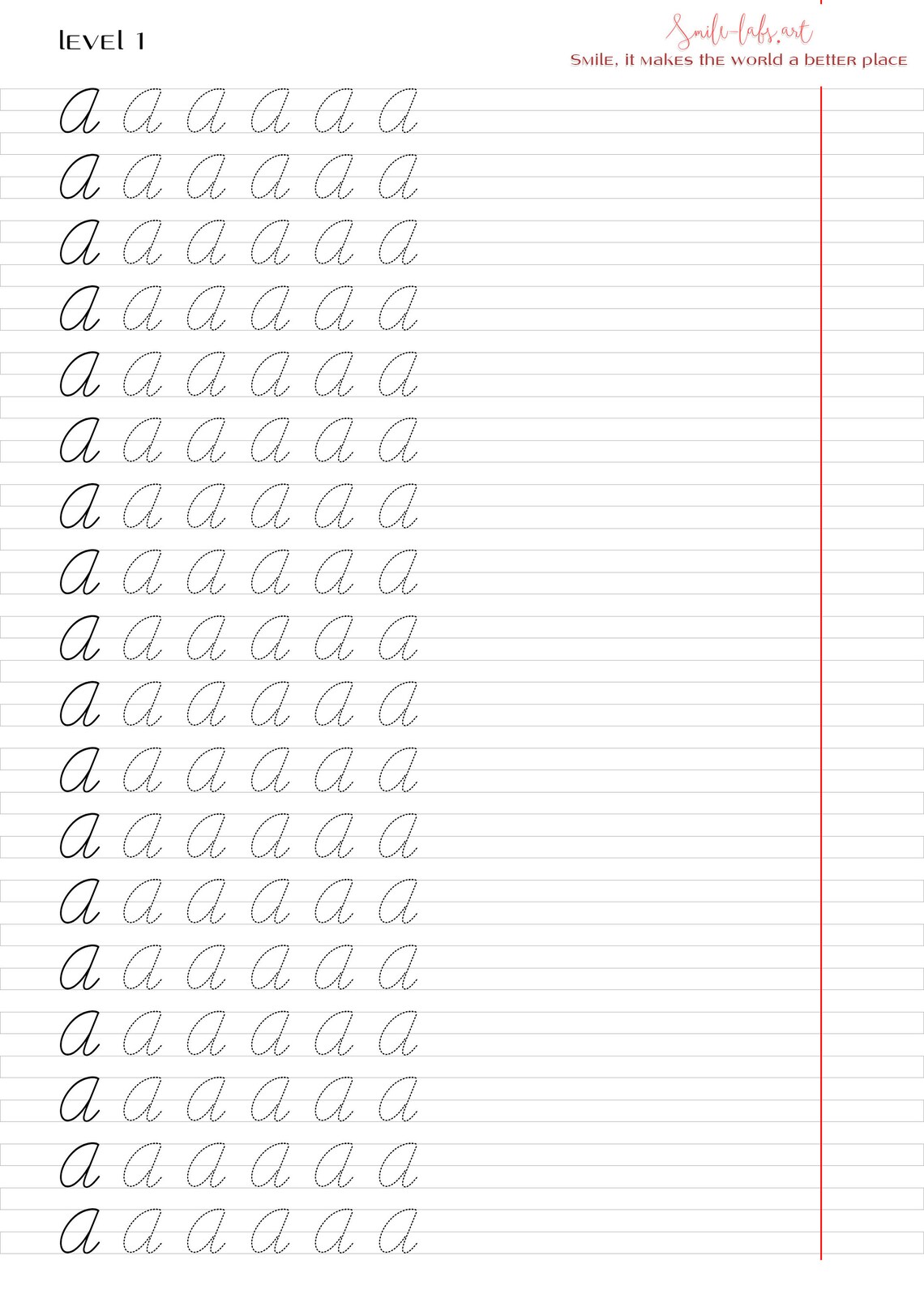 Cursive Handwriting Workbook, Uppercase & Lowercase Alphabet, Letter ...