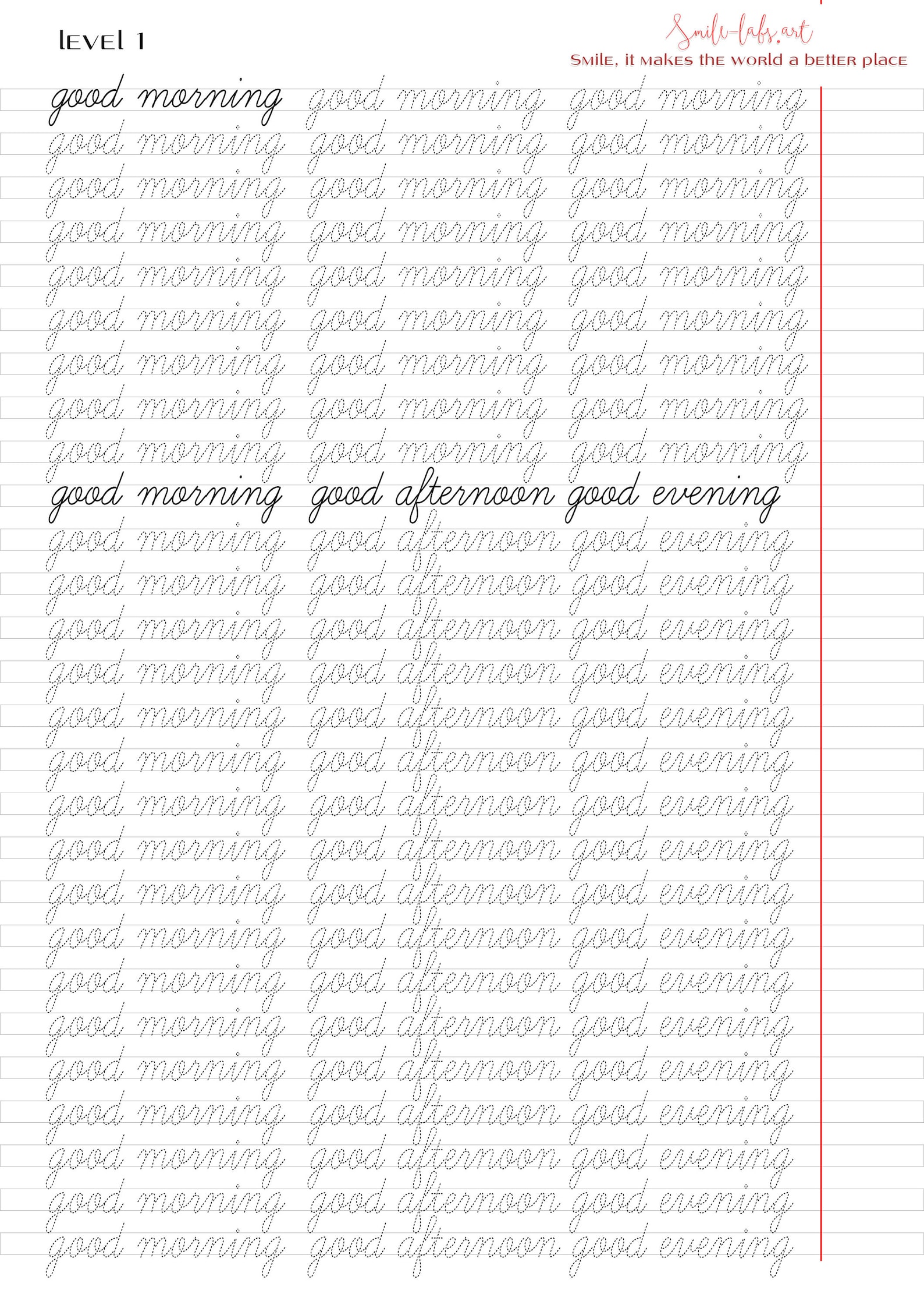 Basic English Greetings, Cursive Handwriting Workbook for Kids and ...