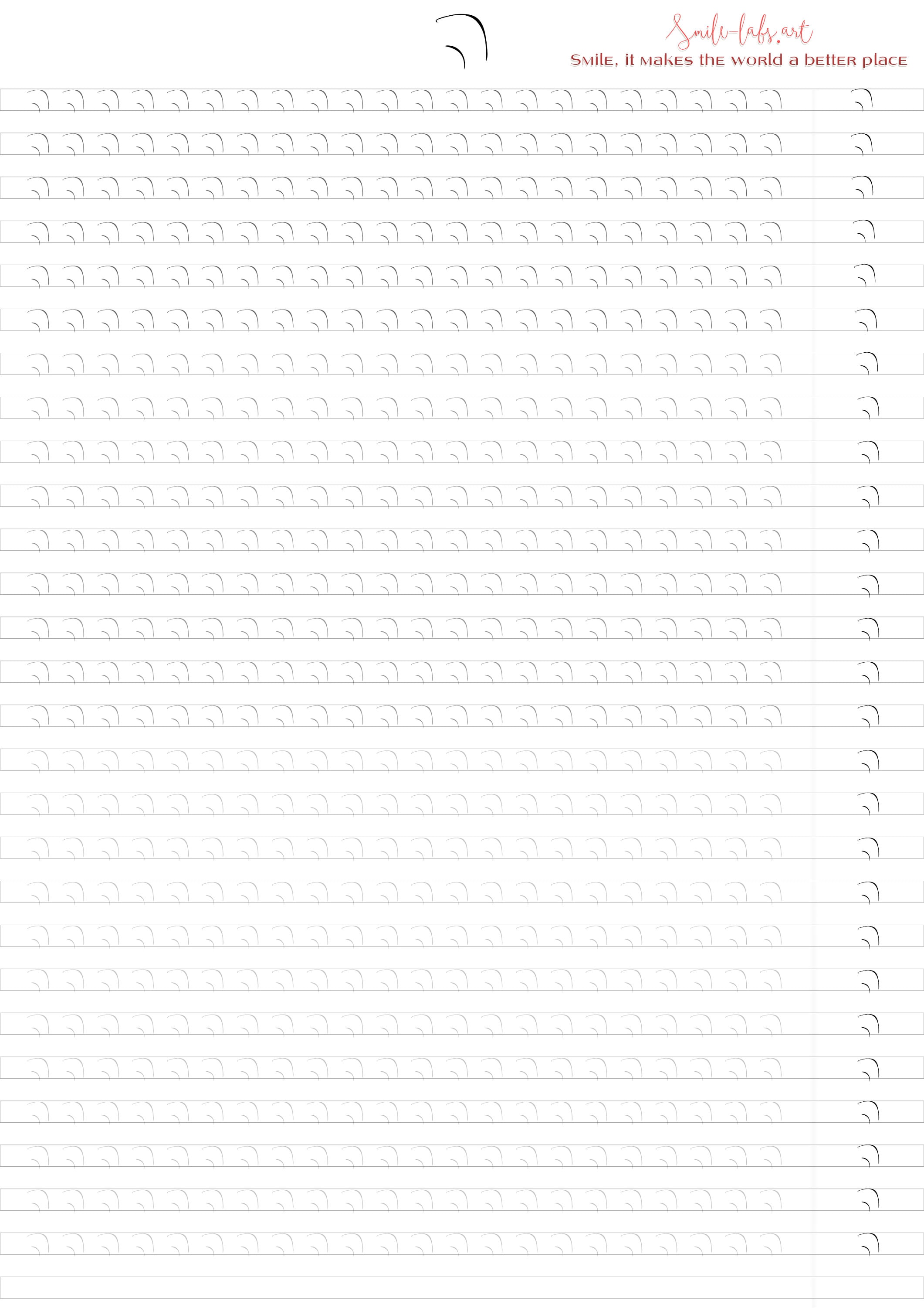 Hebrew Alphabet Script Handwriting Worksheets, Printable Hand Lettering ...