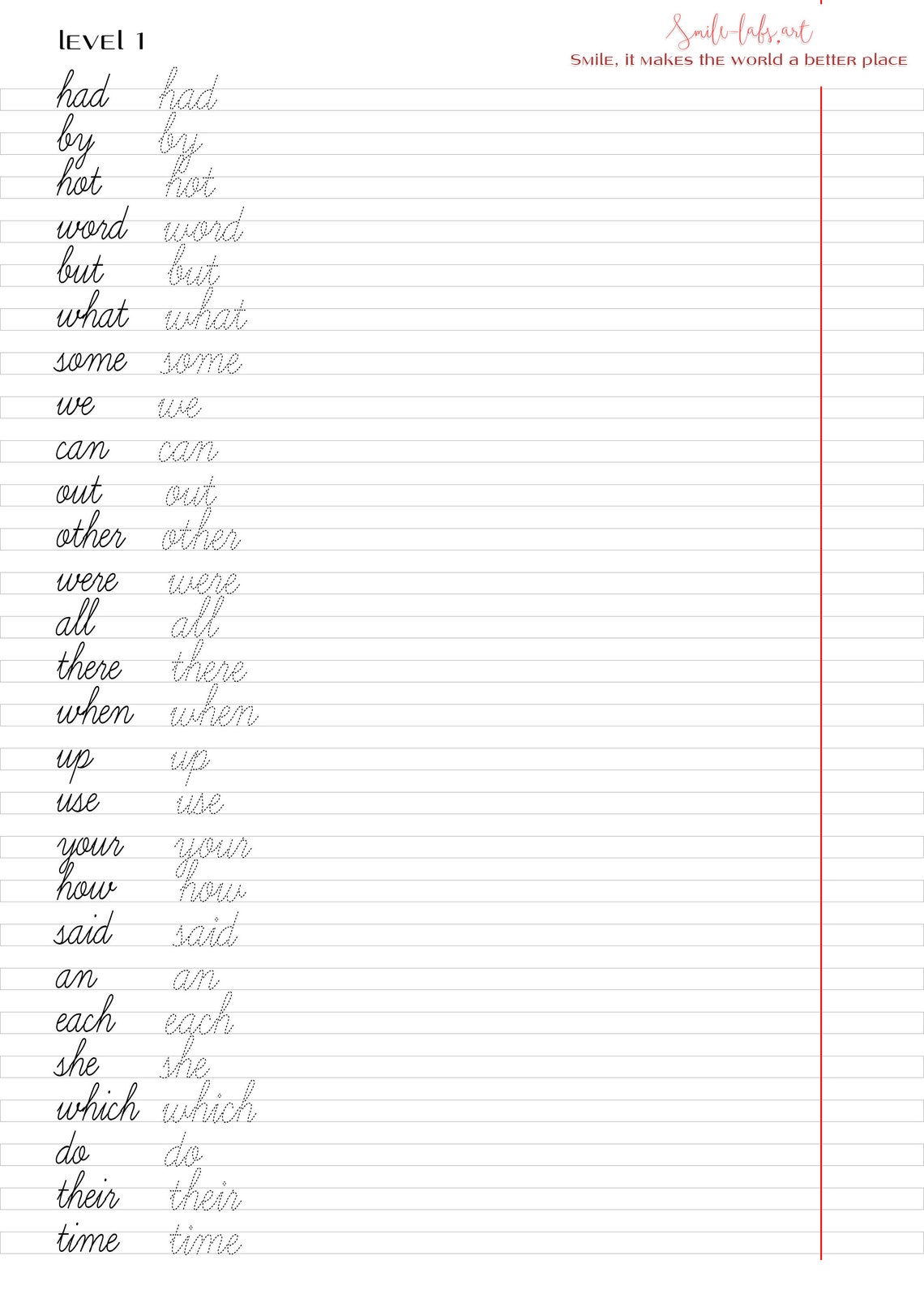 1000 Most Common English Words, Book 1 - Etsy