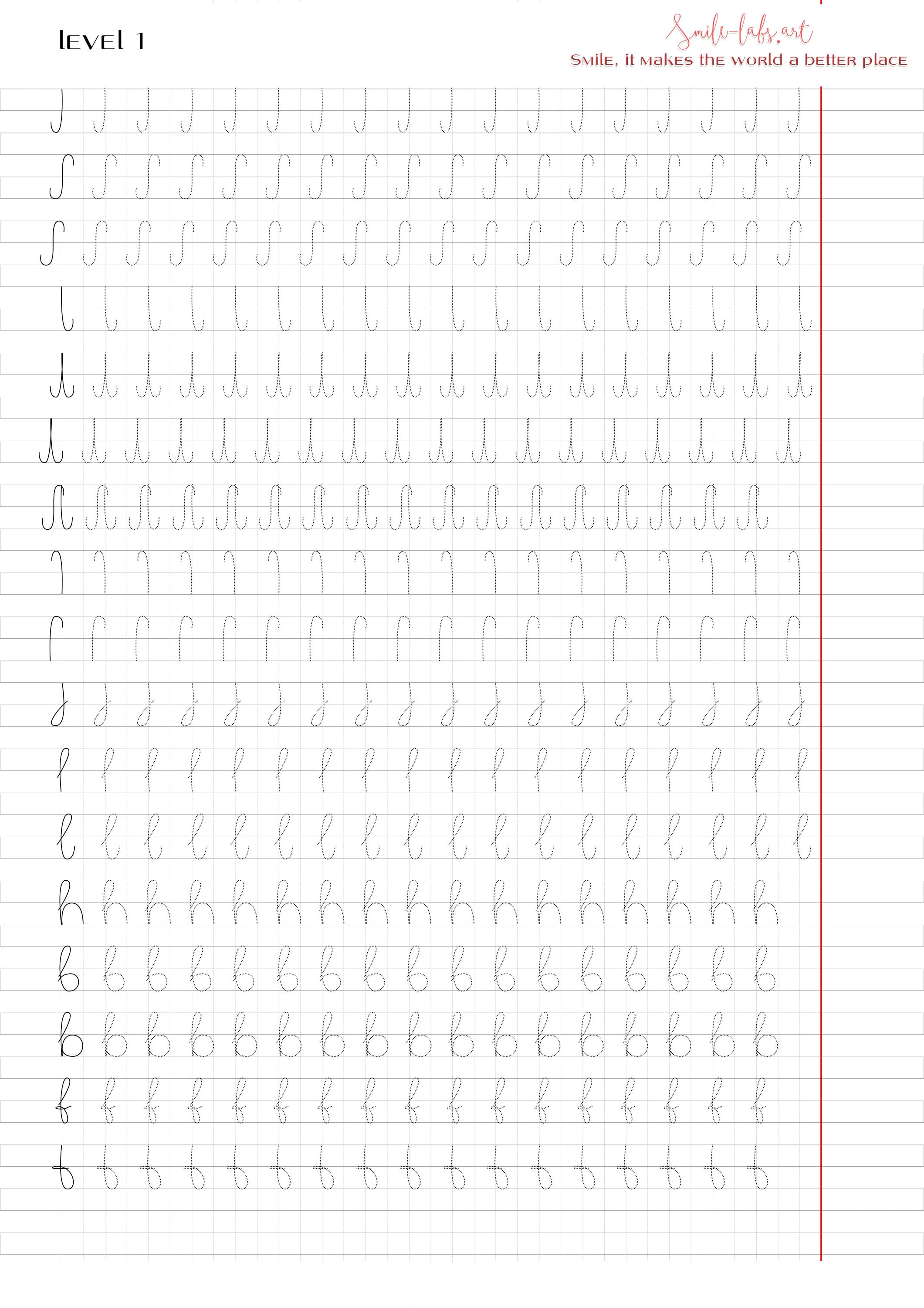 Cursive Handwriting Workbook, Uppercase & Lowercase Alphabet, Letter ...
