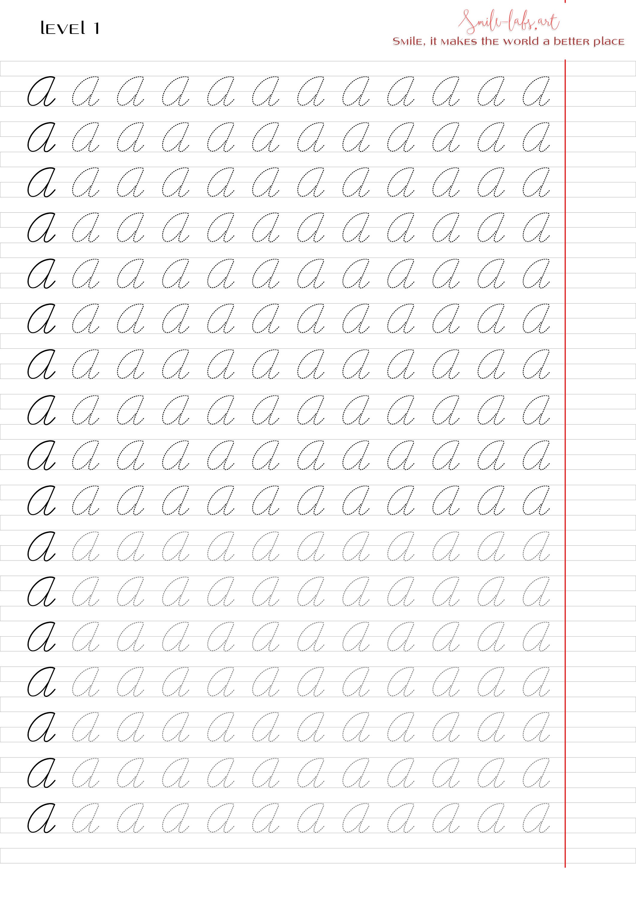 Cursive Handwriting Workbook, Uppercase & Lowercase Alphabet, Letter ...