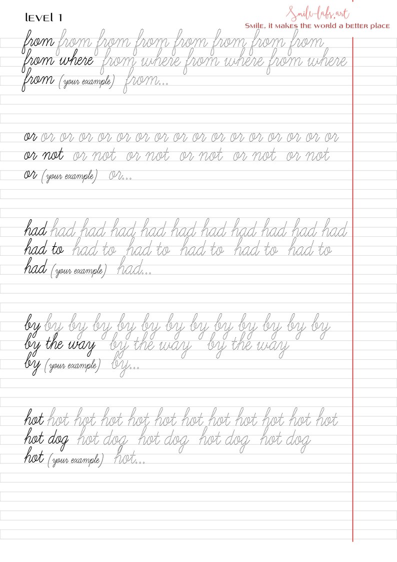 1000 Most Common English Words, Book 1 - Etsy