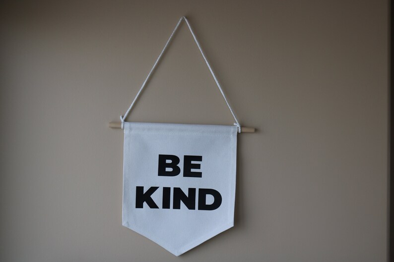 Be Kind banner / canvas wall banner / motivational banner / | Etsy