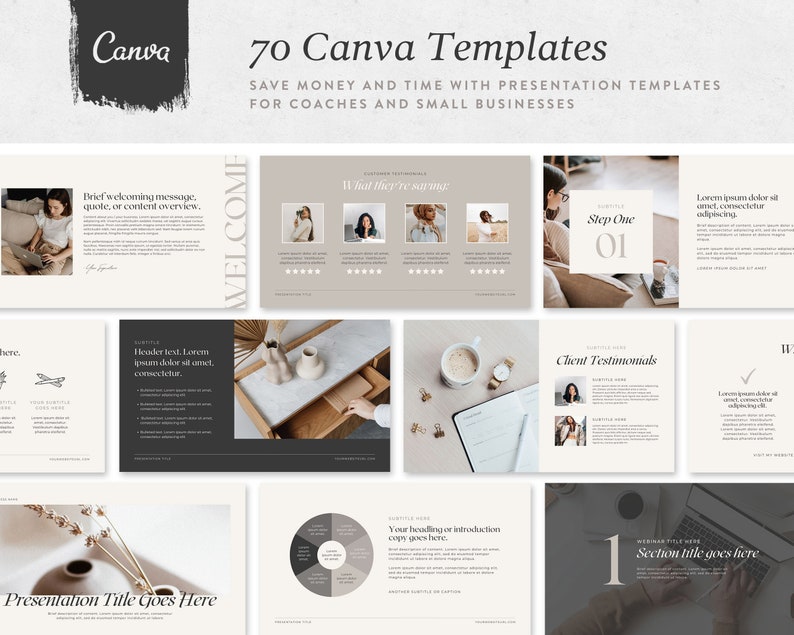 Presentation Slide Deck Canva Slides Webinar Templates - Etsy