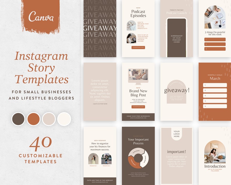 Canva Instagram Story Templates Business Coach - Etsy