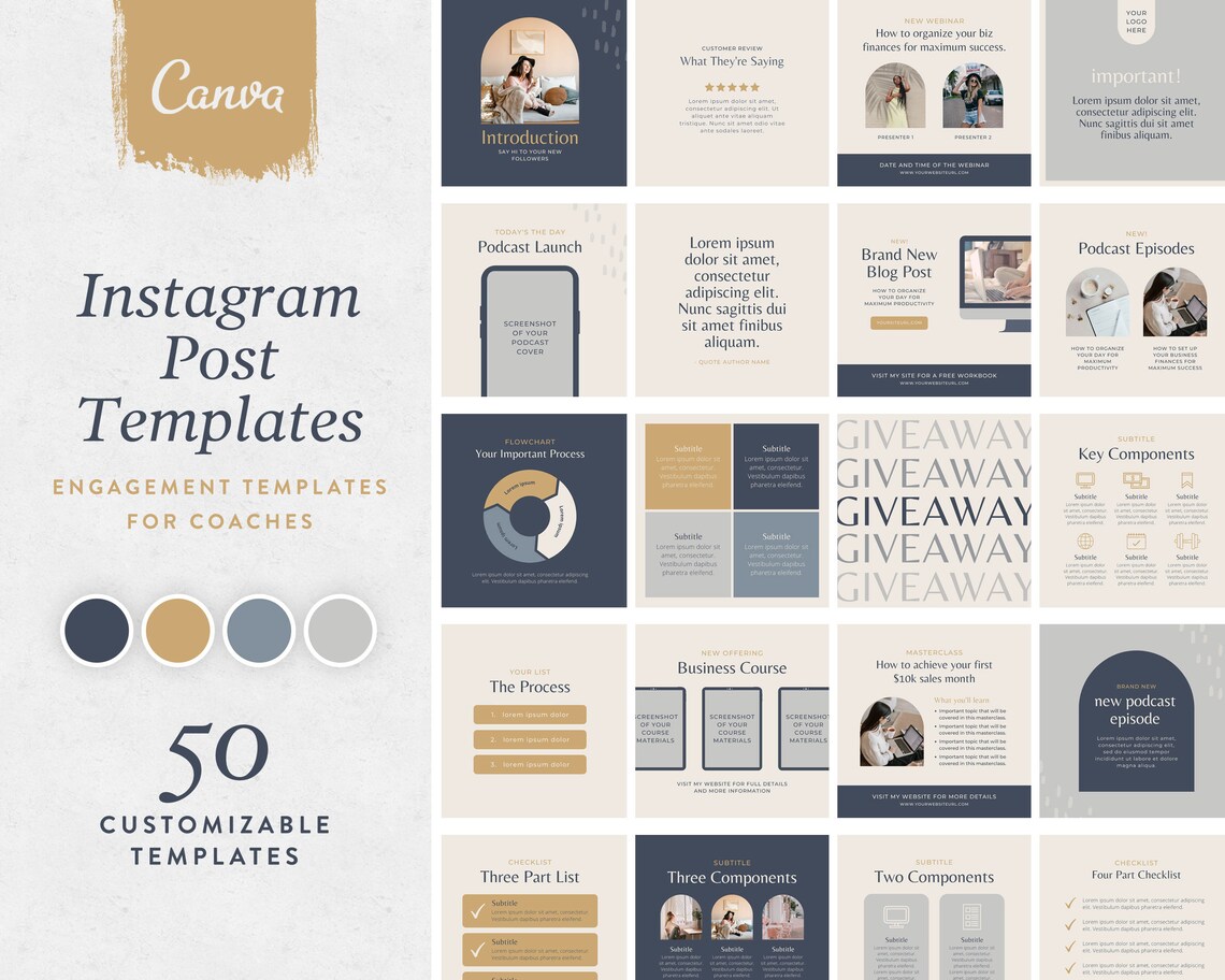 Instagram Templates Canva Engagement Templates Instagram - Etsy
