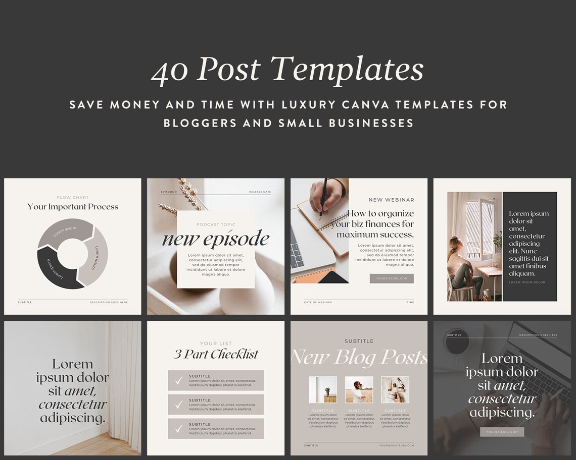 Minimalist Instagram Template Bundle Canva Instagram | Etsy