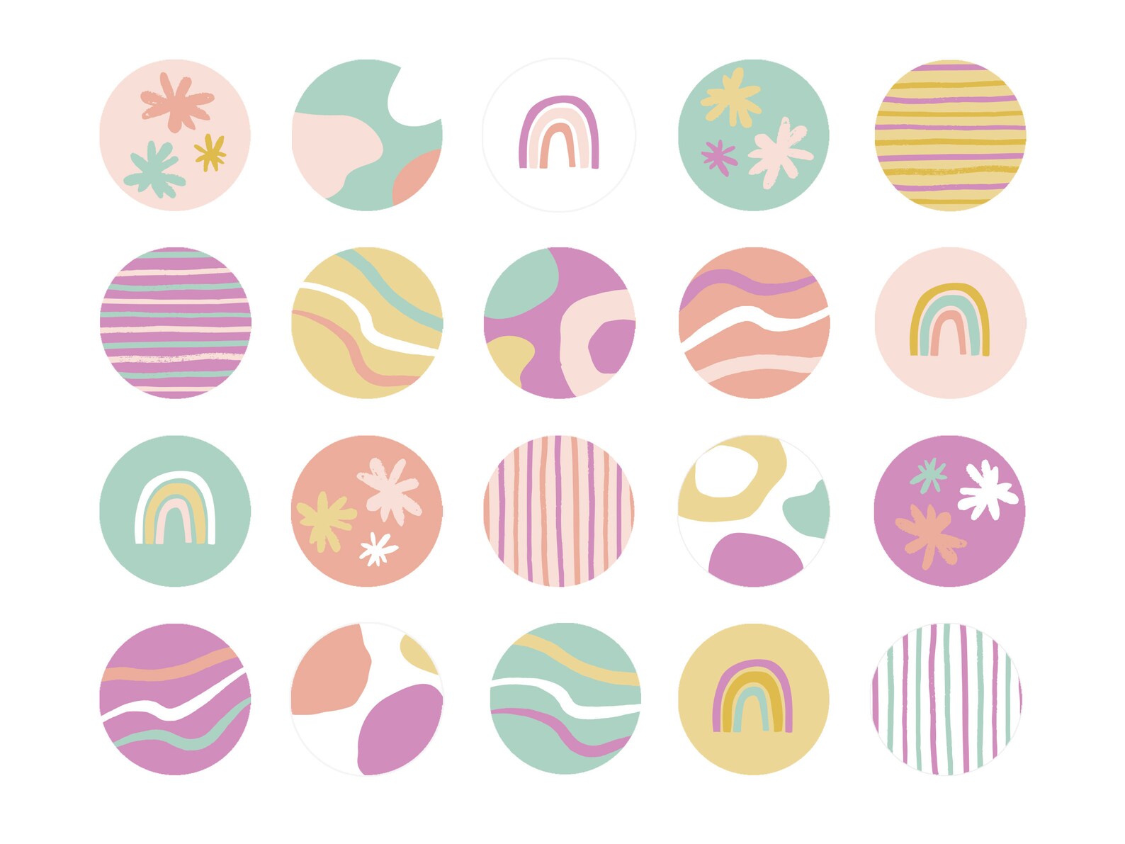 Instagram Highlight Covers Colorful Story Highlight Covers Spring Insta ...