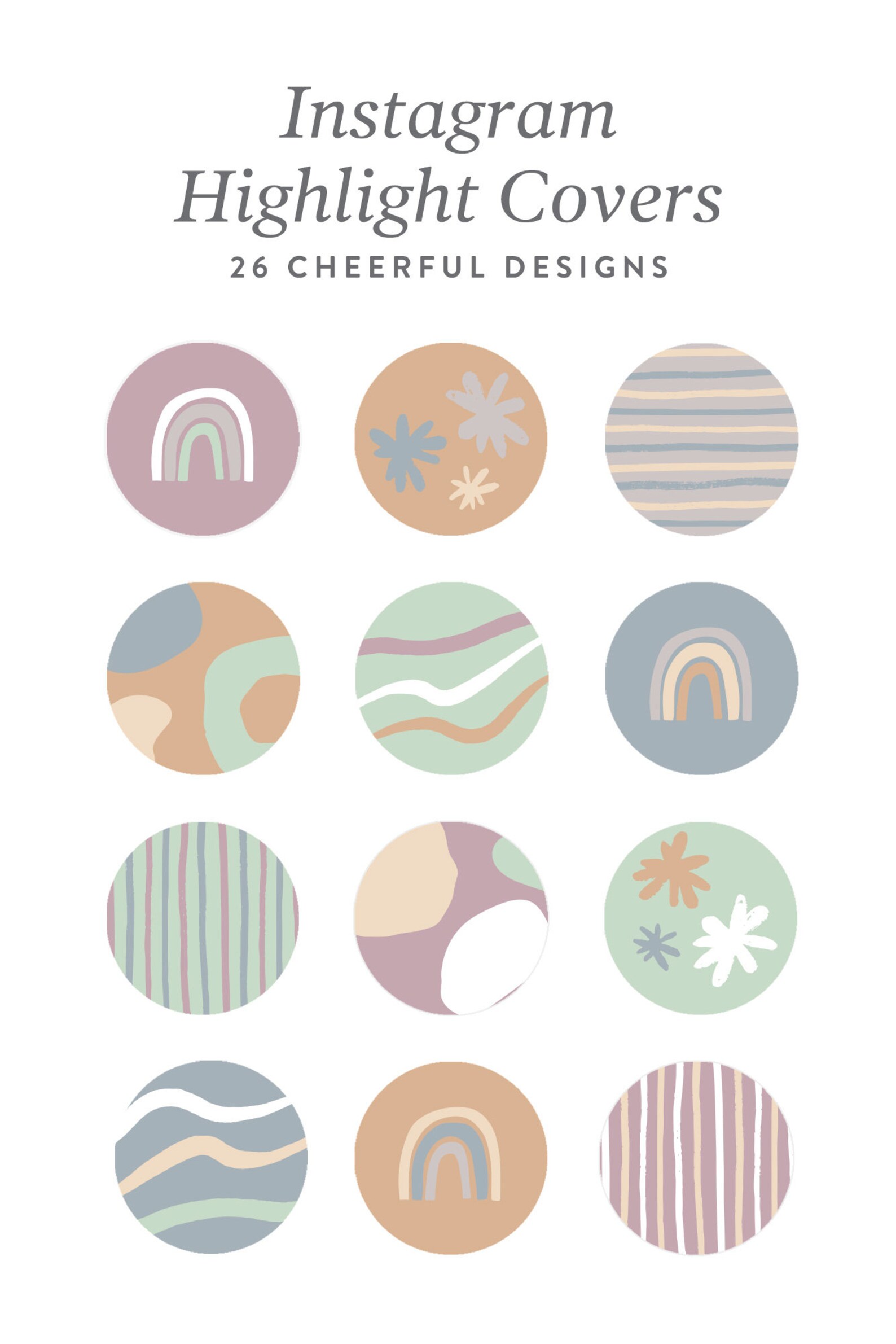 Instagram Highlight Covers | Colorful Story Highlight Covers | Insta ...