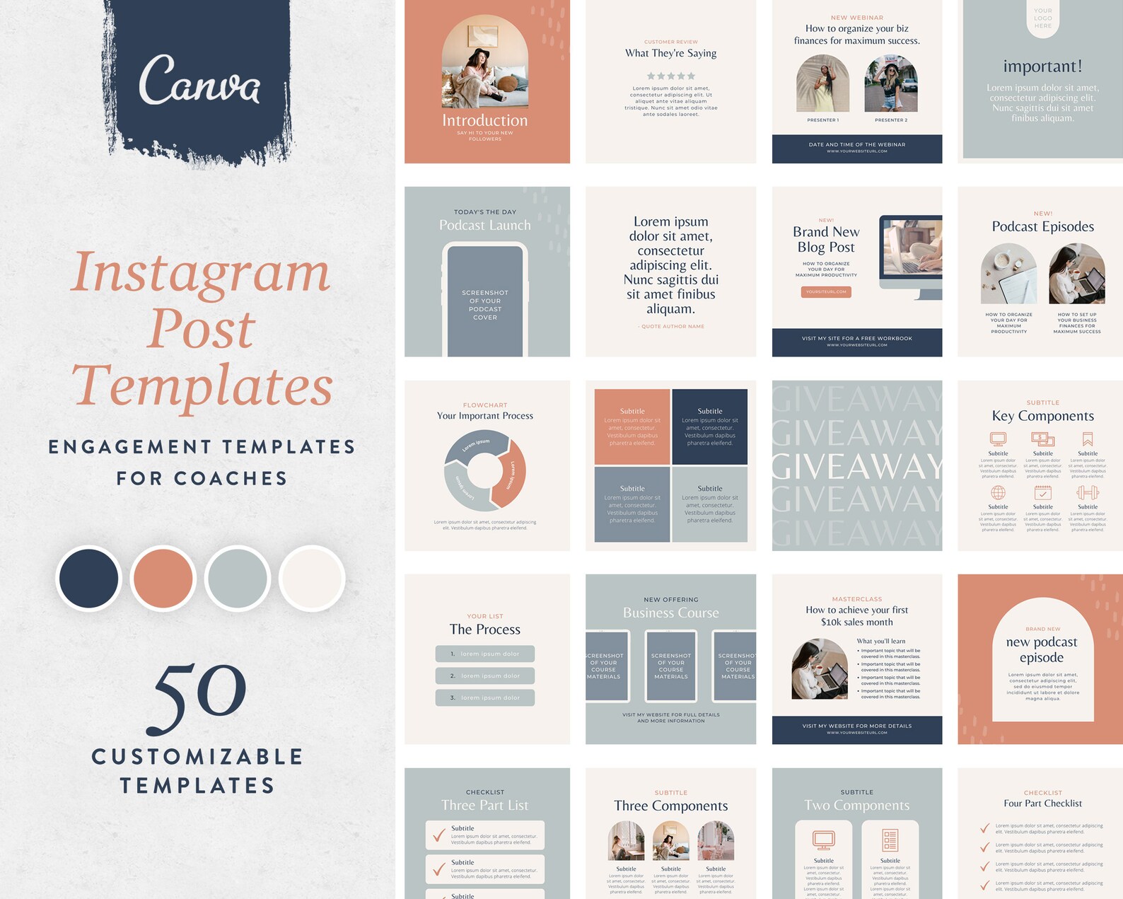 Instagram Templates Canva Engagement Templates Canva Templates for ...