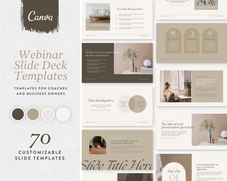 Presentation Slide Deck Canva Slide Templates Webinar Online Course ...