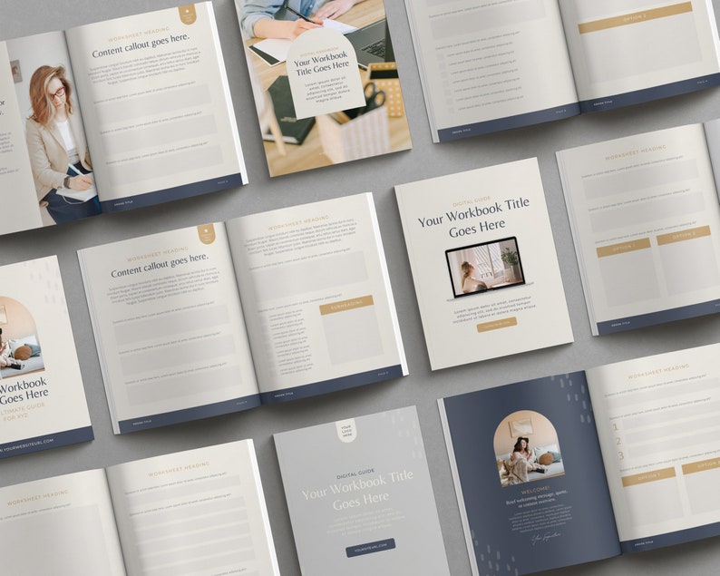Workbook Template Bundle for Canva | Canva Worksheet Templates | Lead ...