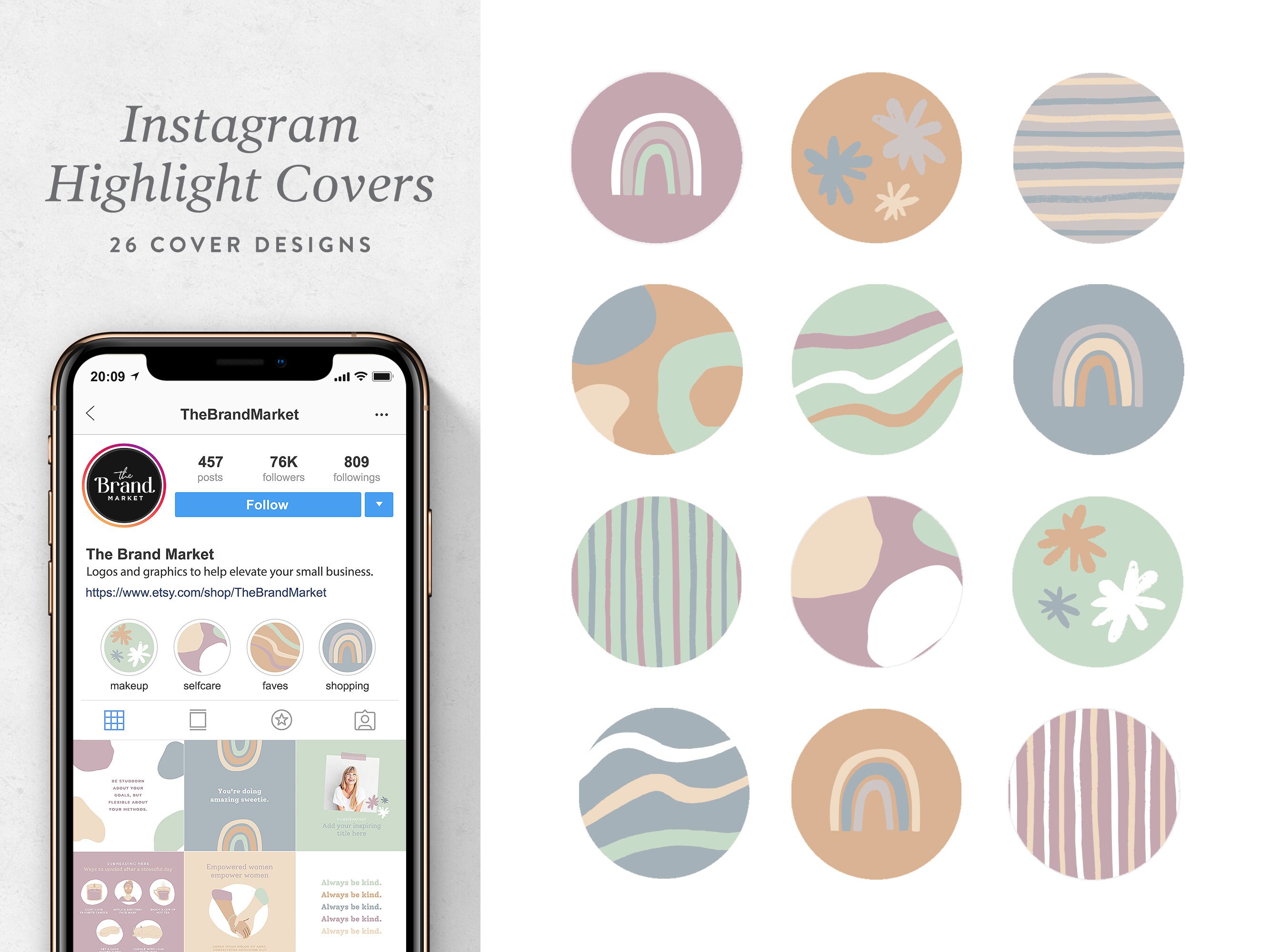 Instagram Highlight Covers | Colorful Story Highlight Covers | Insta ...