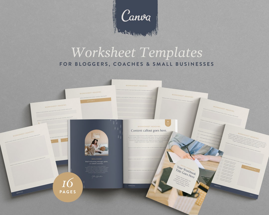 Workbook Template Bundle for Canva | Canva Worksheet Templates | Lead ...