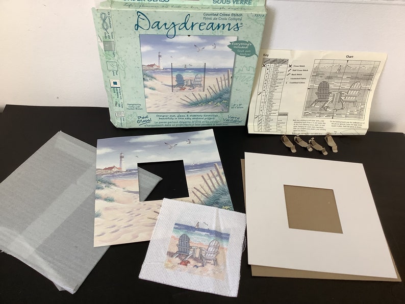 Vintage Finished Dimensions Harmony Under Glass Daydreams. Designed by Hunter Brown. Beach Scene ...