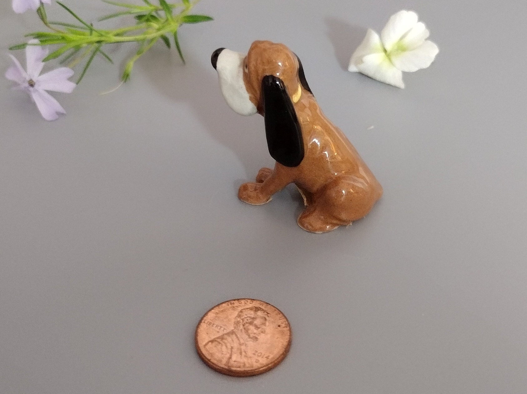 Hagen Renaker Bloodhound Seated and Mini Bloodhound Puppy - Etsy