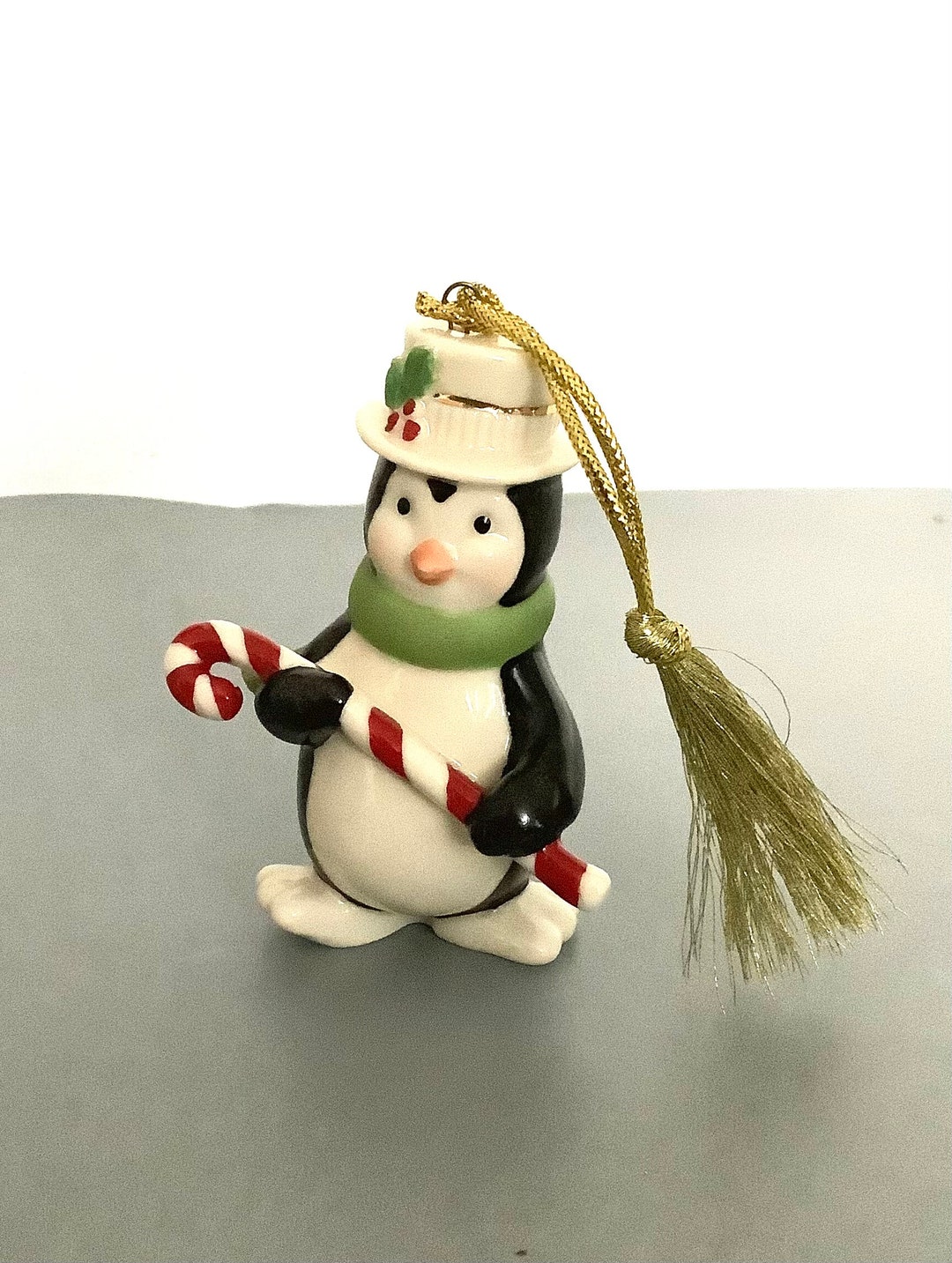 Vintage Lenox Very Merry Porcelain Penguin Ornament With Top Hat and ...