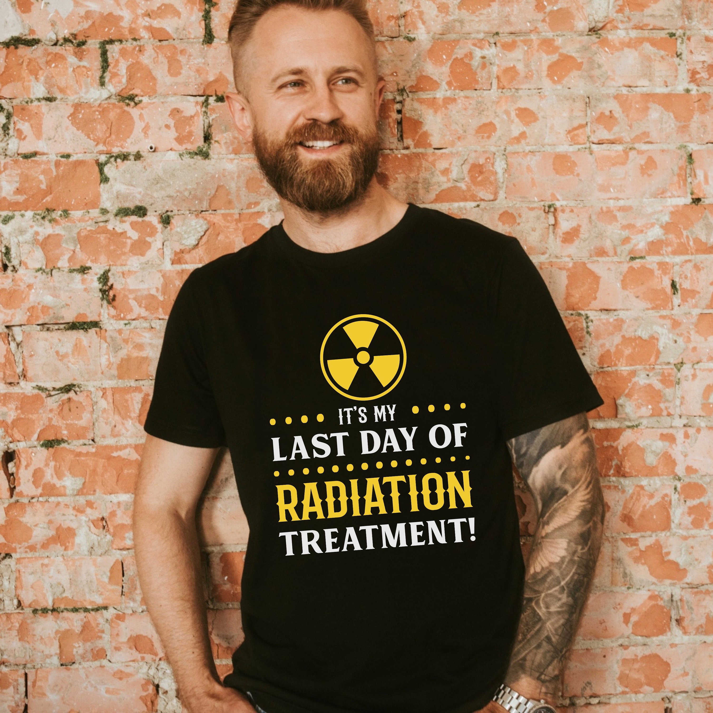Last Day of Radiation Shirt, Mens Cancer Fight Shirt , Colom Cancer ...