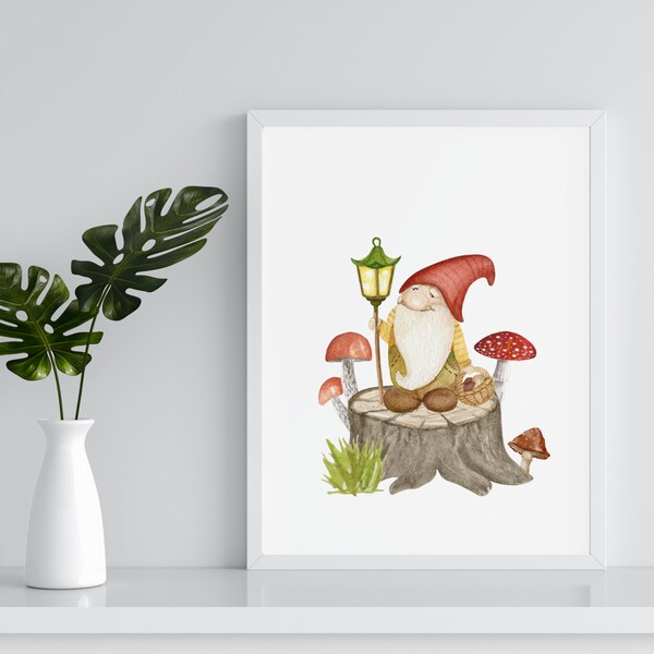 Gnome Poster - Etsy