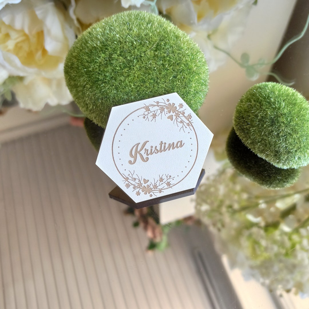 Celebration Table Place Card, Personalised Magnet, Name Tag, Wedding ...