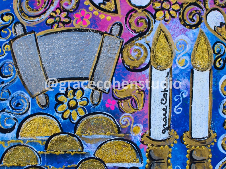 Jewish Home Blessing Wall Art Kotel Art Judaica Art Prints Jewish Fine ...