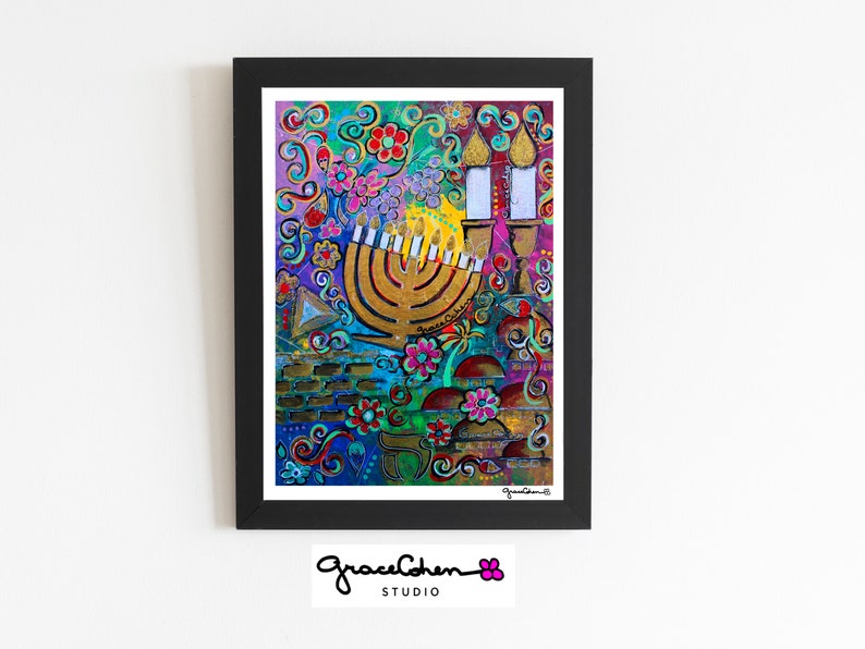 Judaica Art Print Judaica Artwork Judaica Wall Art - Etsy