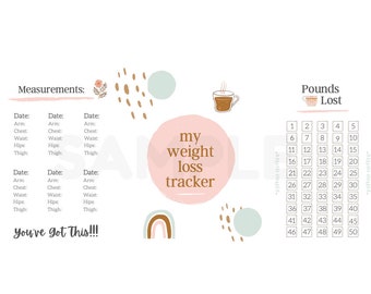 PRINTABLE POUNDS Weight Loss Bullet Journal and Tracker - Etsy