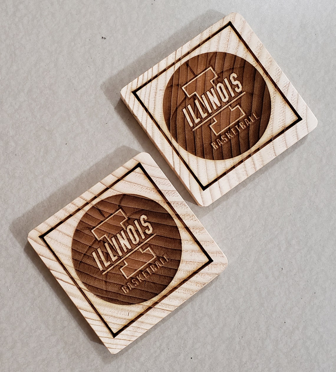 Custom Engraved Coasters With Your Artwork set of 5 - Etsy