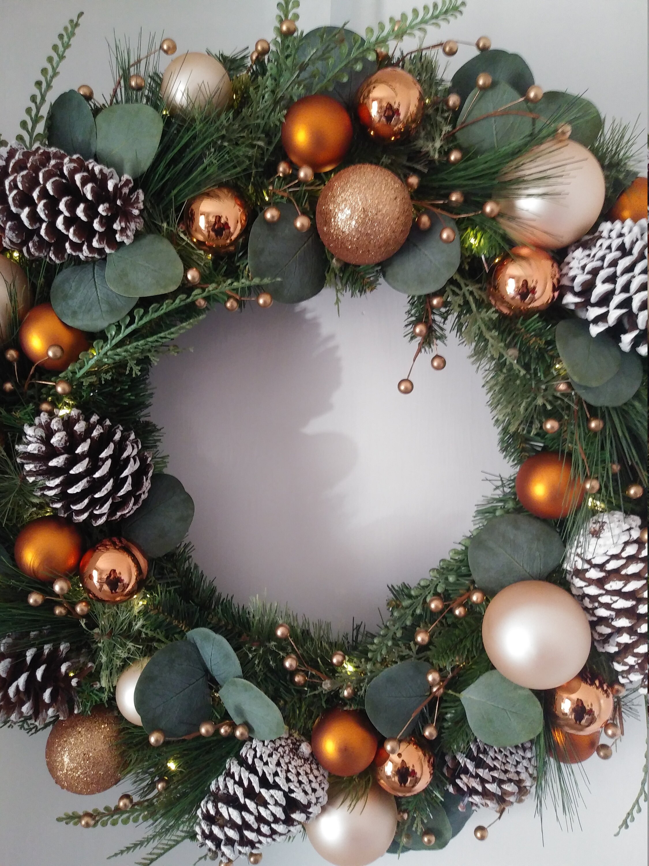 Copper-dipped Holidays Wreath - Etsy