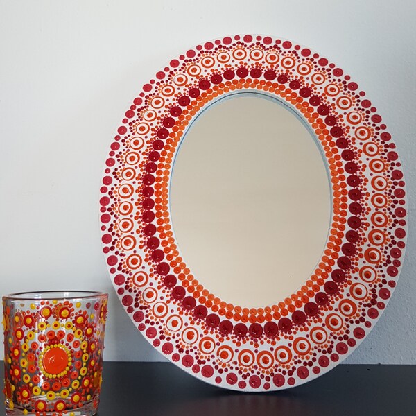 Hand Painted Mirror - Etsy