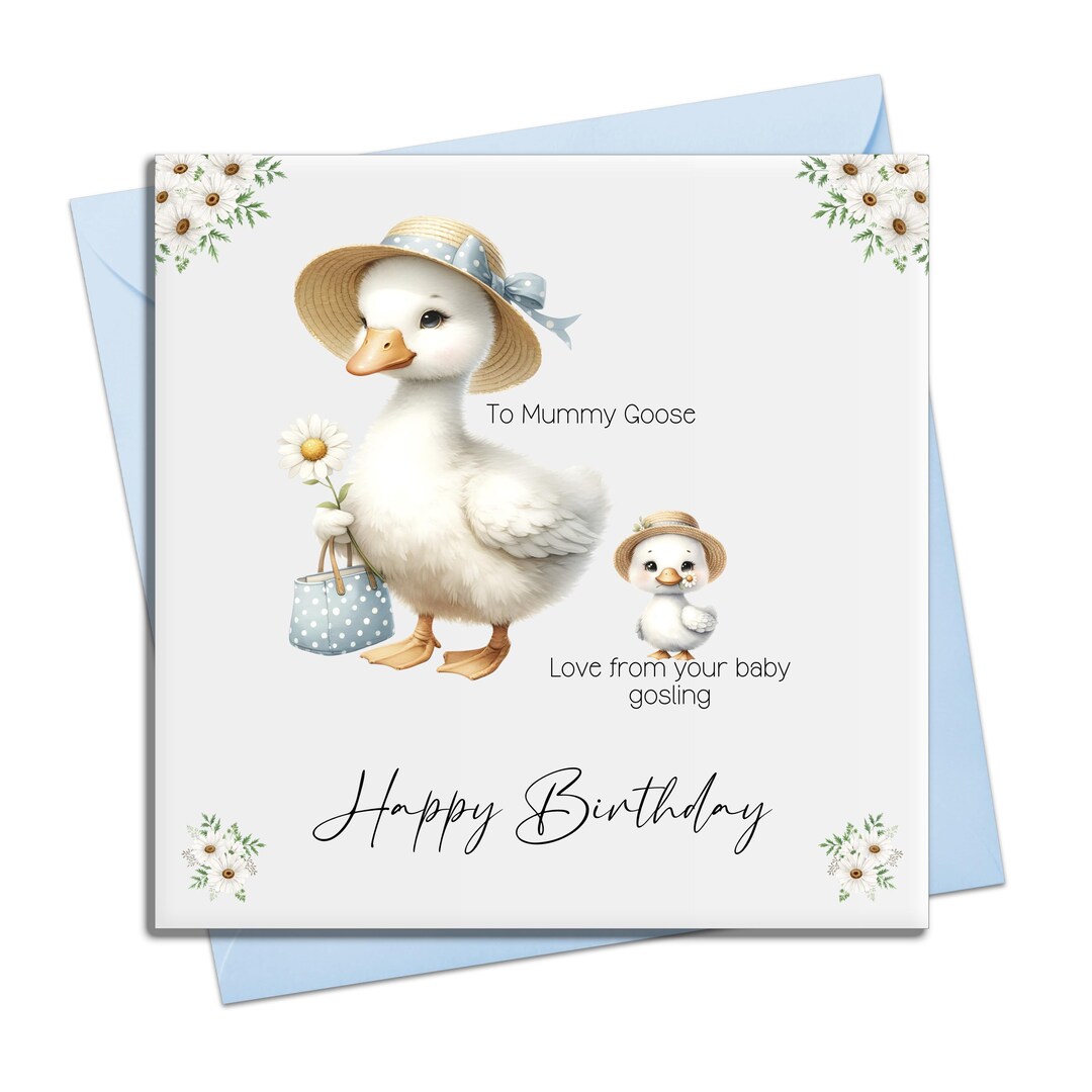 Mother Goose Birthday Card for Mummy - Birthday Card for Mum From ...
