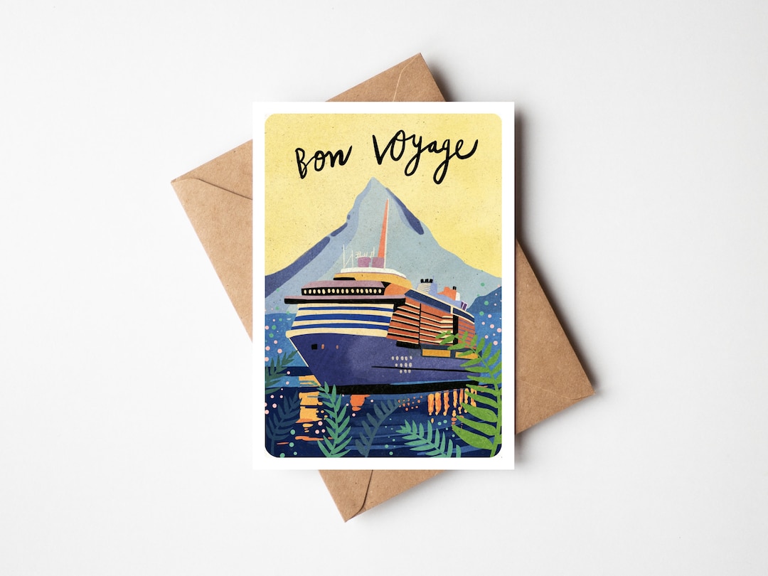 Bon Voyage Greetings Card, Travel Card, Adventure, Good Luck Greetings ...