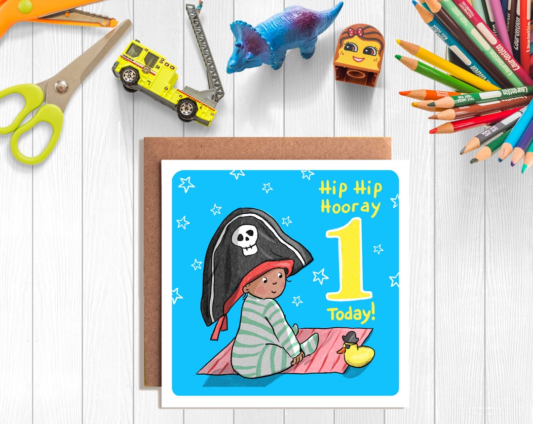 Age One Children's Happy Birthday Card, Happy Birthday Greetings Card ...
