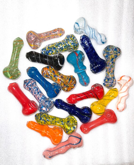 Mystery Glass Pipe Beautiful and Girly Heavy Pipe Small | Etsy