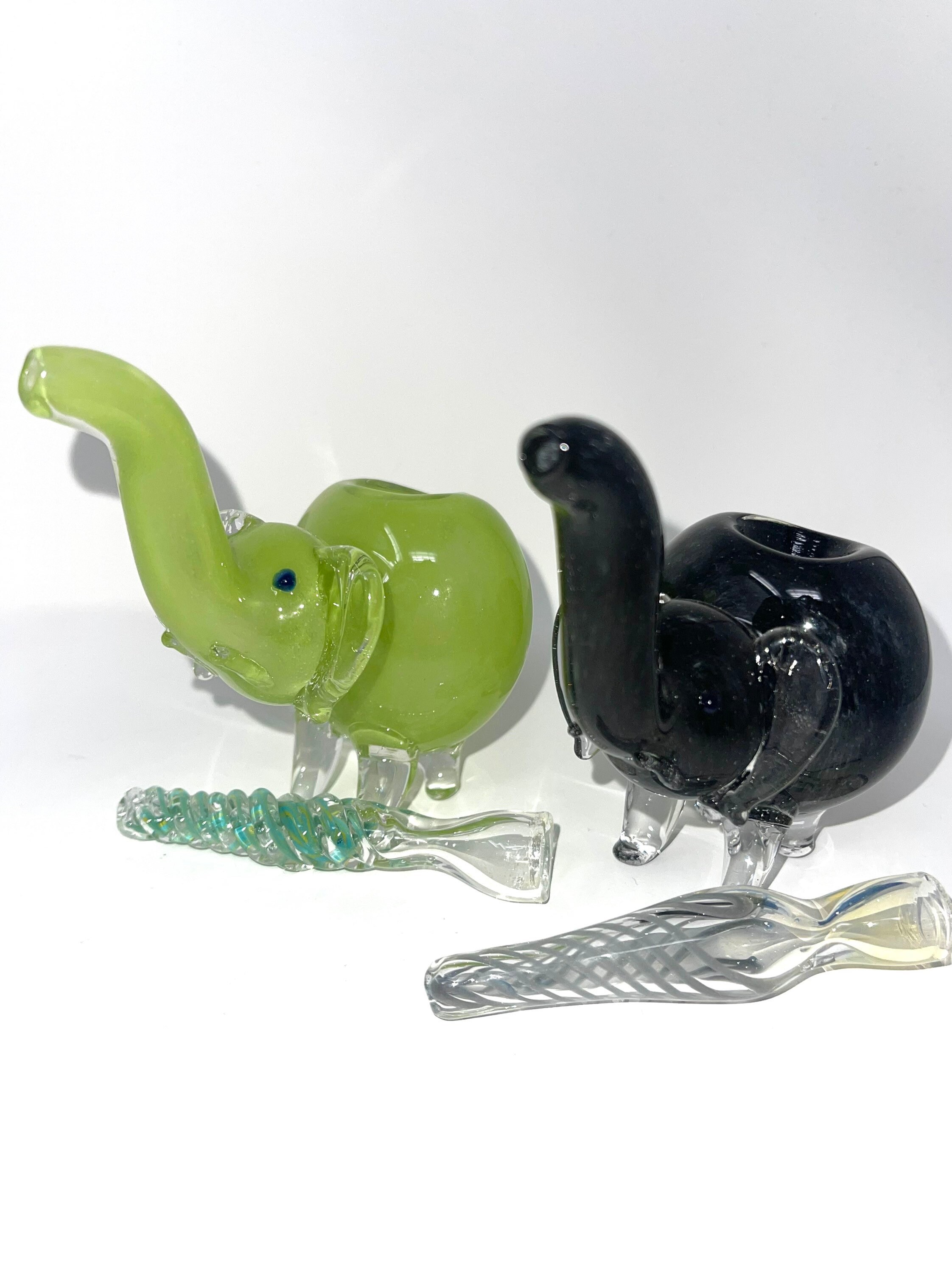 Elephant Glass Pipe Etsy