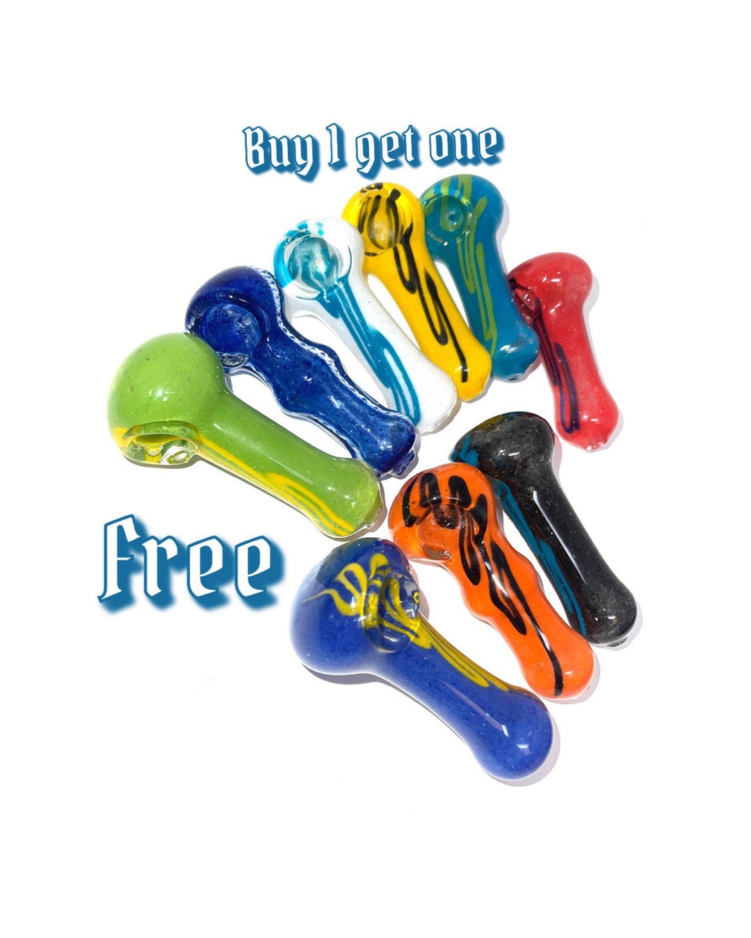 Buy 1 Get One FREE 3 FRIT Smoking Glass Hand Pipe Pick Your - Etsy