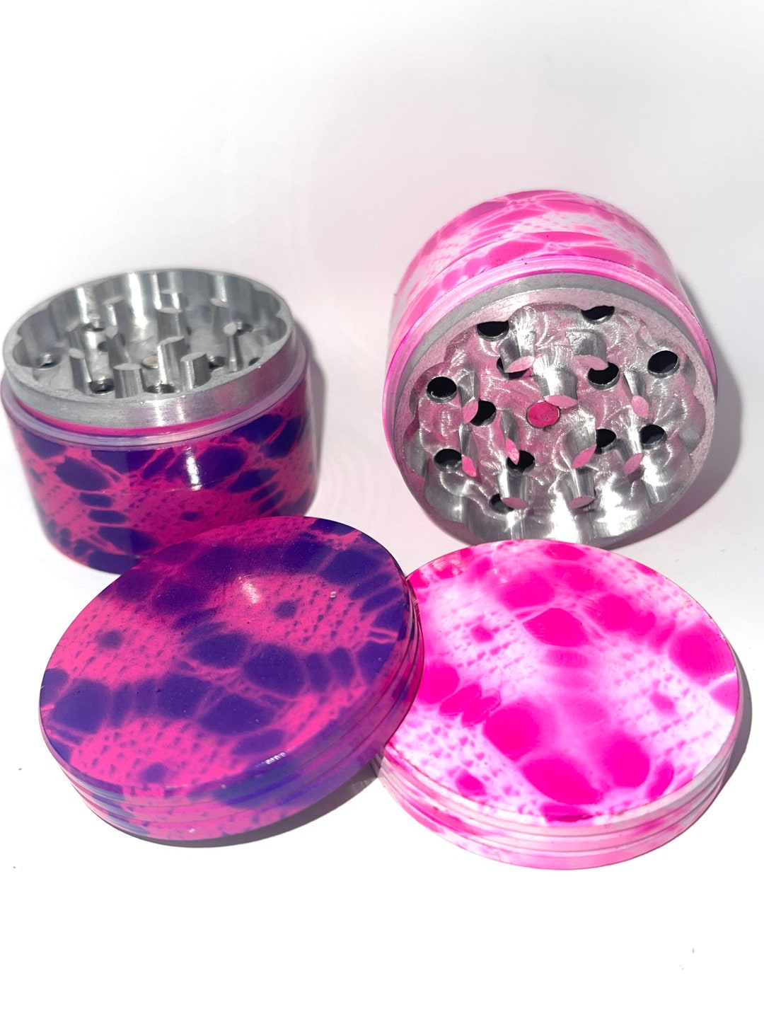 Pink Girly Grinder. Smoking Glass Pipe Grinder 50mm, Grinder, Pink ...