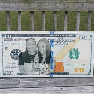 Custom Big Face 100 Dollar Bill Canvas Art | Fat Money Stack ...