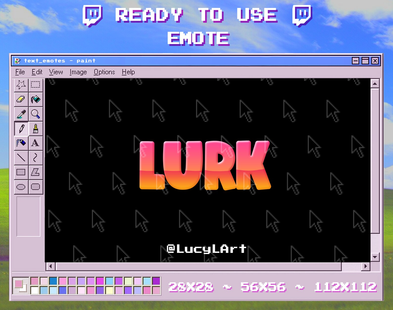 Twitch Emote / Text Emote/ LURK / Streamer / Aesthetic / Twitch / Pink ...