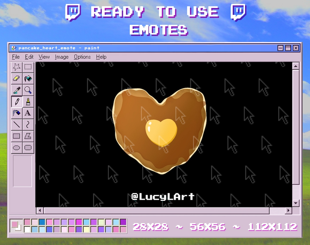 Twitch Emote / Pancake Emote/ Pancake Heart / Streamer / Aesthetic ...