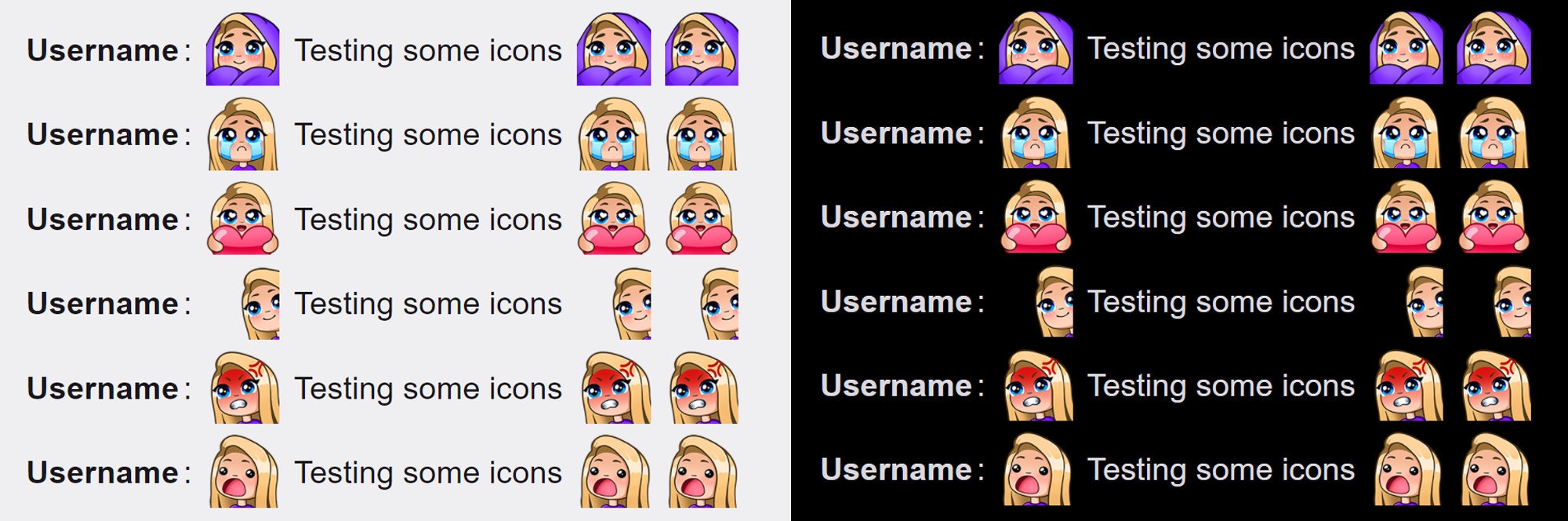 Blonde Hair, Light Skin, Blue Eyes ~ SET 2 ~ Twitch Emote / Streamer ...