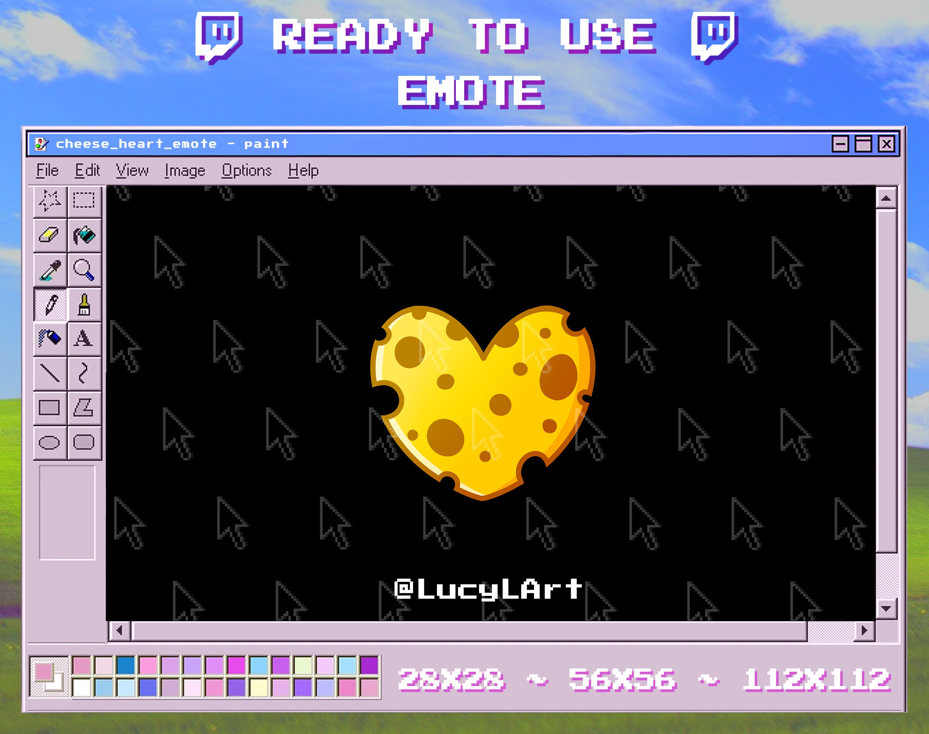 Twitch Emote / Heart Emote/ Cheese Heart / Streamer / Aesthetic ...