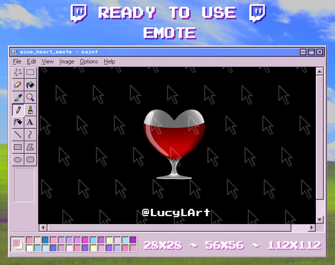 Twitch Emote / Heart Emote/ Wine Glass Heart / Streamer / Aesthetic ...