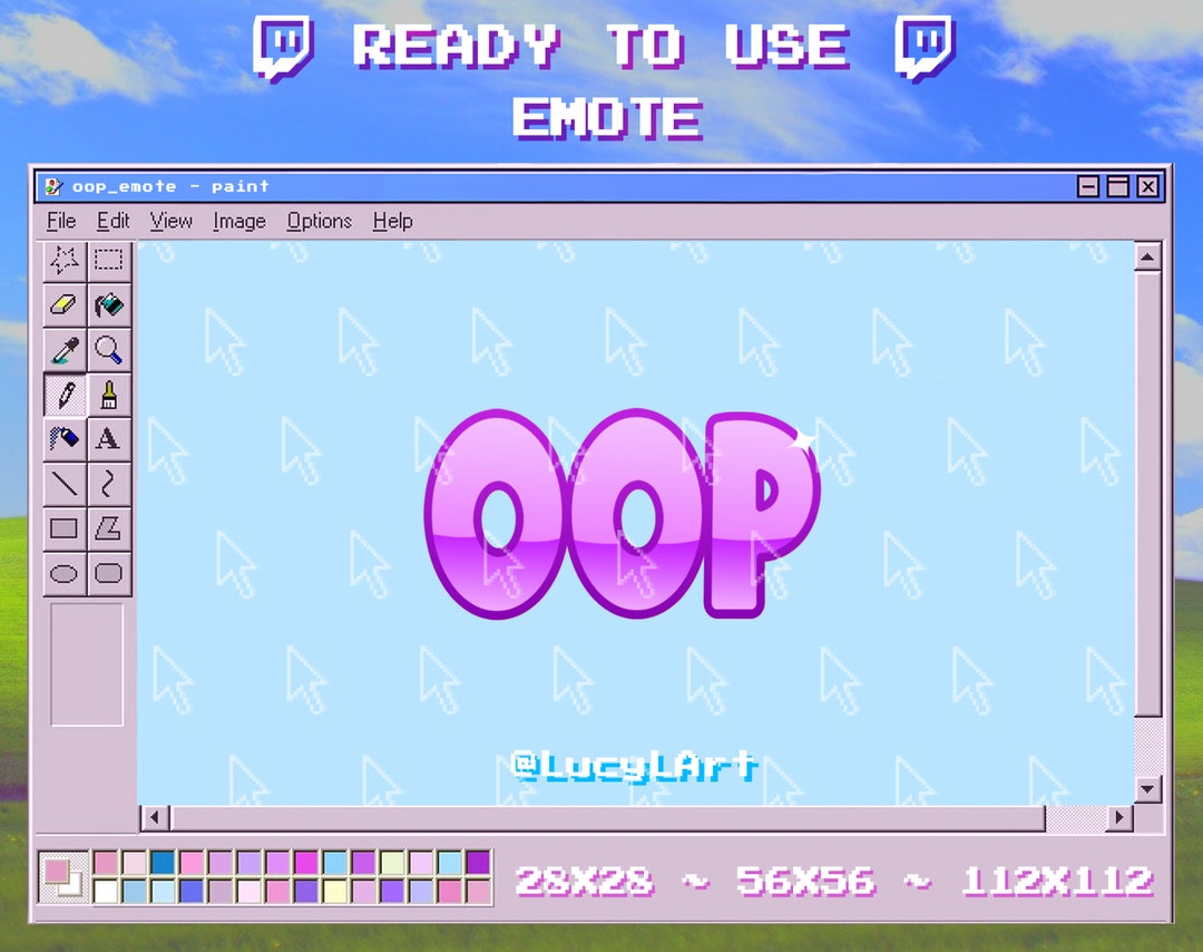 Twitch Emote / Text Emote/ Cute - OOP / Streamer / Aesthetic / Twitch ...