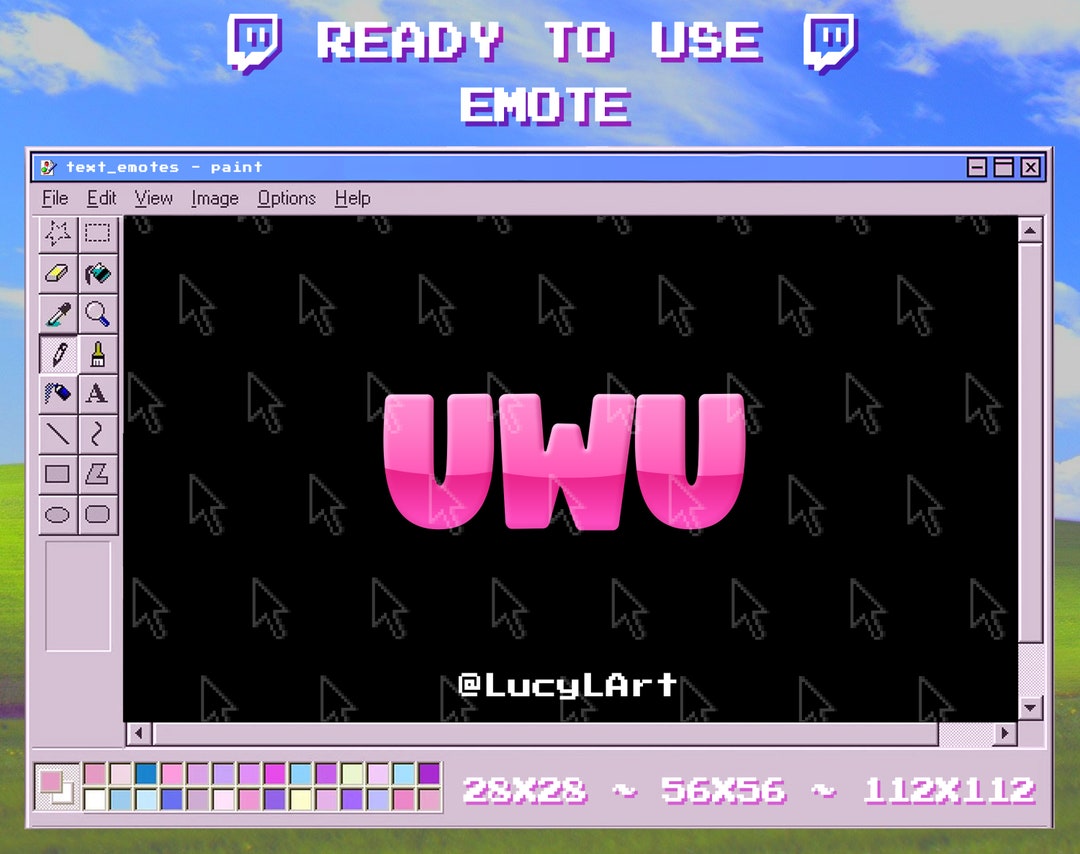 Twitch Emote / Text Emote/ UWU / Streamer / Aesthetic / Twitch / Pink ...